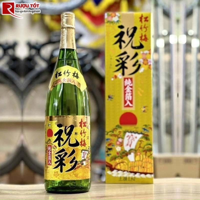 Rượu Sake Vẩy Vàng Takara Shozu Mặt Trời Đỏ