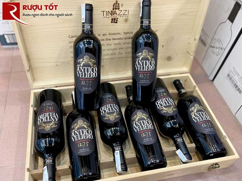 Rượu vang Antico Veliero 1275 Negroamaro Puglia chính hãng chiết khấu cao