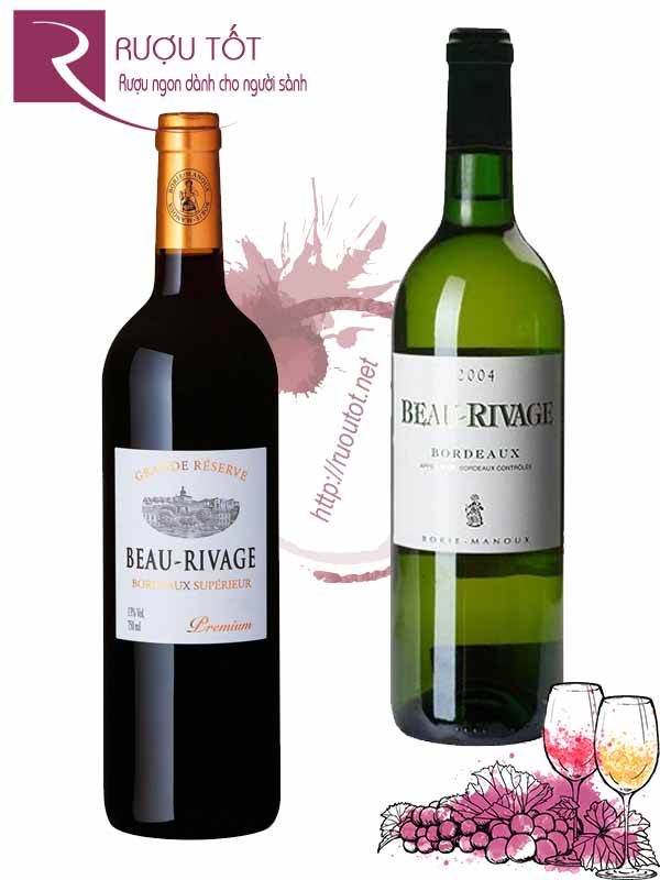 Giá sale: 1đ - Rượu Vang Beau Rivage Bordeaux (red – white)