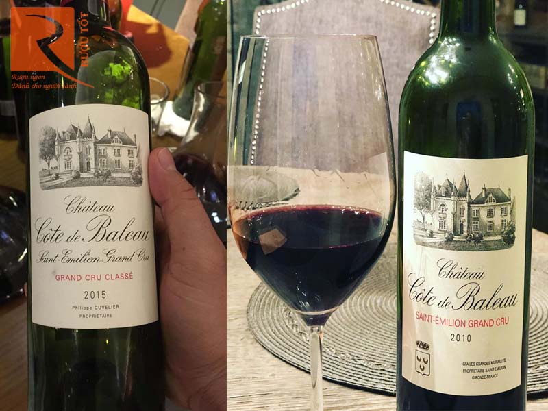 Rượu Vang Pháp Chateau Cote de Baleau Saint Emilion Grand Cru Classe ...