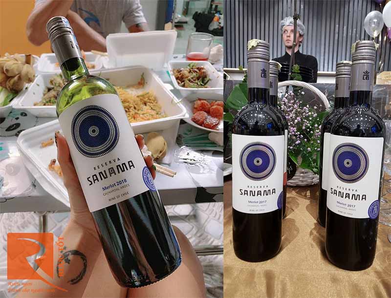 Rượu Vang Chile Sanama Merlot Rapel Valley Nhập khẩu chính hãng