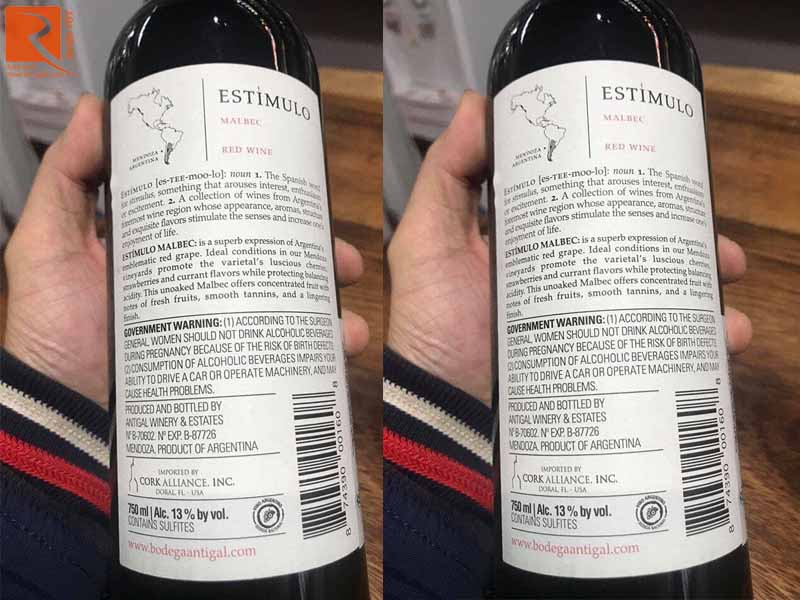 Rượu vang Estimulo Malbec Antigal Gía rẻ