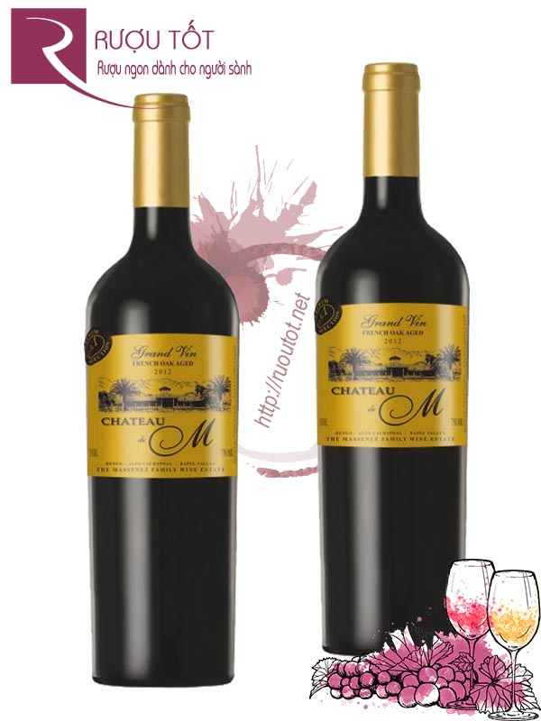 Giá sale: 415,000đ - Rượu Vang Chile Chateau M Grand Vin Gold label Hảo ...